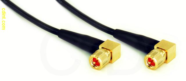 M90M90-174-6: Coaxial Cable, 10-32 (Microdot compatible) 90 degree ...